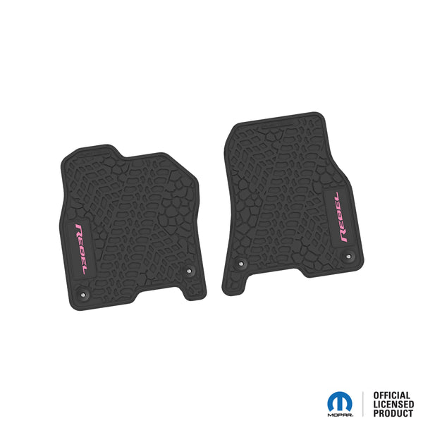 19-24 RAM 1500 Regular/Crew/Quad Cab Floor Mats w/ Rebel Logo (2pc) *W ...